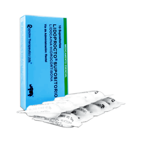 Lidocaina Hidrocortisona Alivio Hemorroides Lidocaína 6 Supositorios